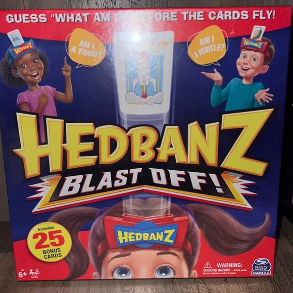 Toys | Spin Master Games Hedbanz Blast Off Guessing Game With 25 Bonus ...